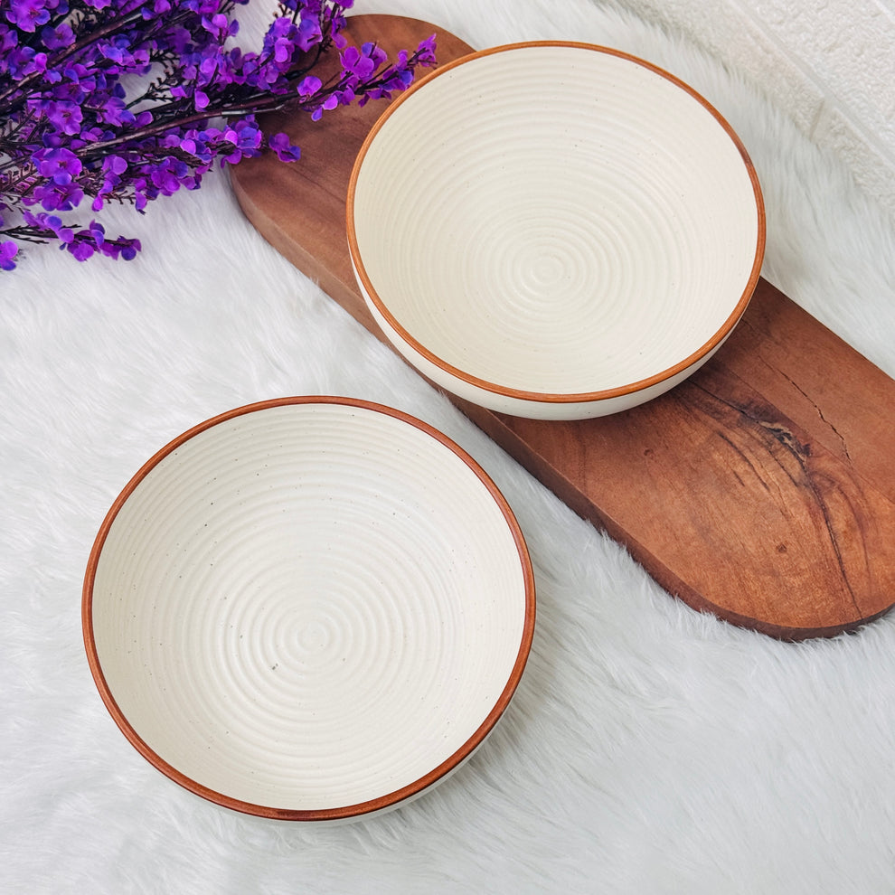 Classic Ribbed Serving Bowl (Pack of 1) – CERAMICS AND HOME