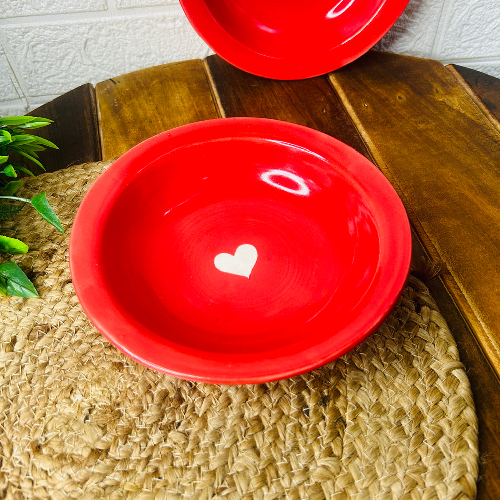 Scarlet Heart Ceramic Pasta Plate – CERAMICS AND HOME